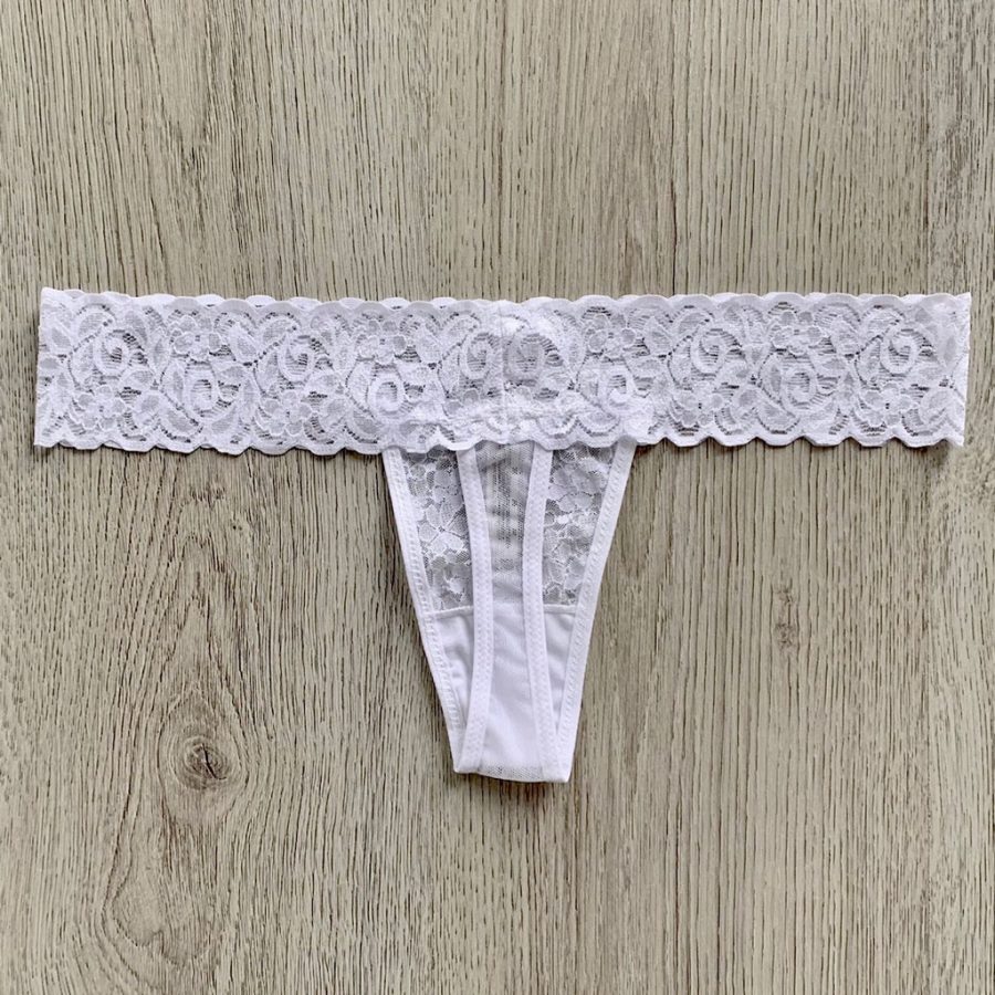 Tanga Encaje blanca 00 - Talla única ⋆ AHUVA